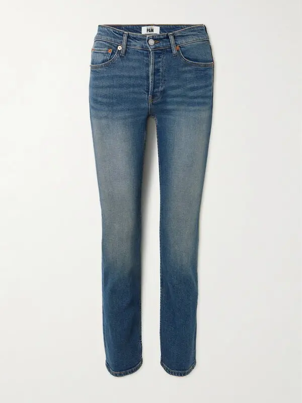 RE/DONE The Anderson Mid-rise Slim-leg Jeans - Blue