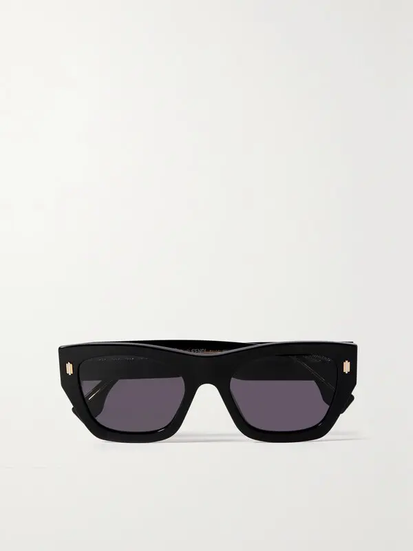 Fendi Roma D-frame Acetate Sunglasses - Black
