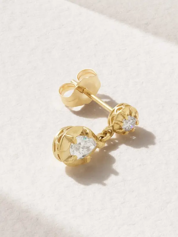 Jacquie Aiche Sophia 14-karat Diamond Earring - Gold