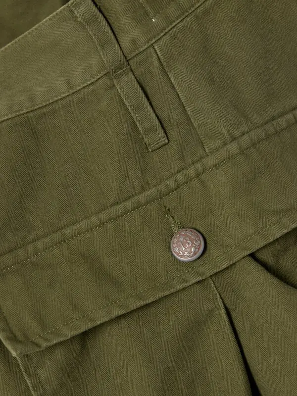 R13 Bubble Herringbone Cotton Shorts