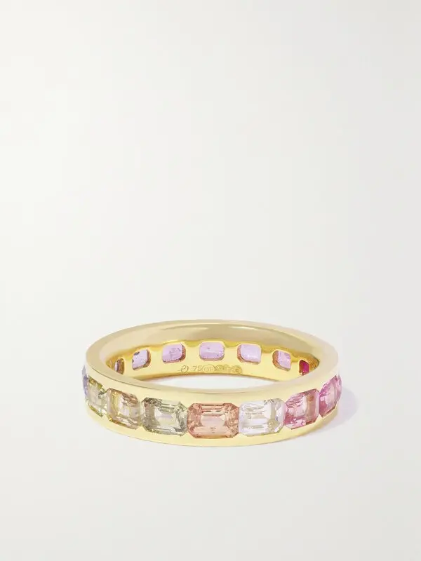 OCTAVIA ELIZABETH 18-karat Recycled Sapphire Eternity Ring - Gold