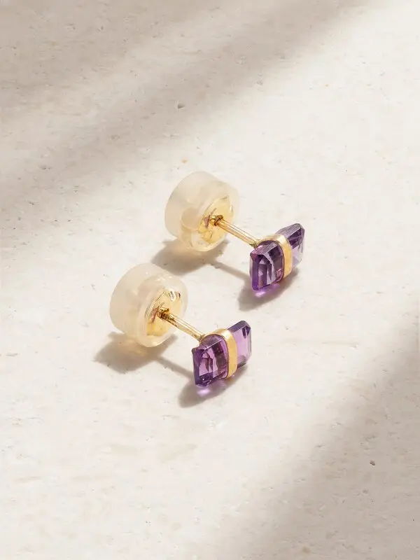 MELISSA JOY MANNING 14-karat Recycled And Amethyst Earrings - Gold