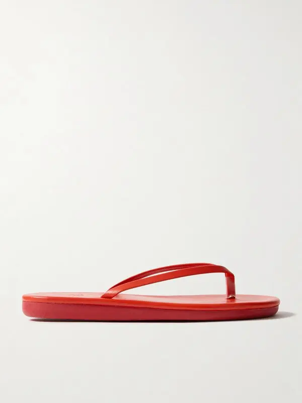 ANCIENT GREEK SANDALS Saionara Leather Flip Flops - Red