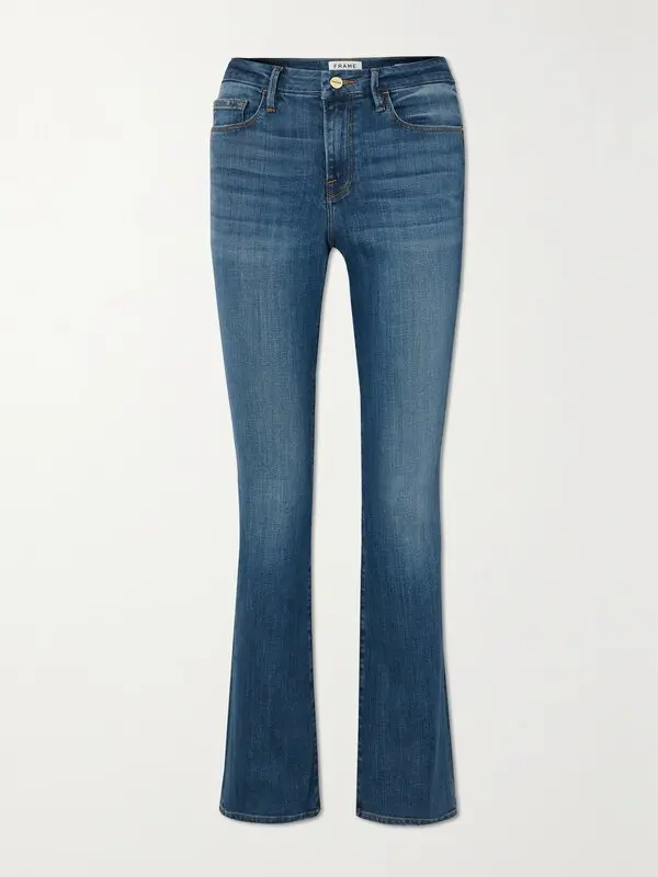 FRAME Le Mini Boot Mid-rise Jeans - Blue