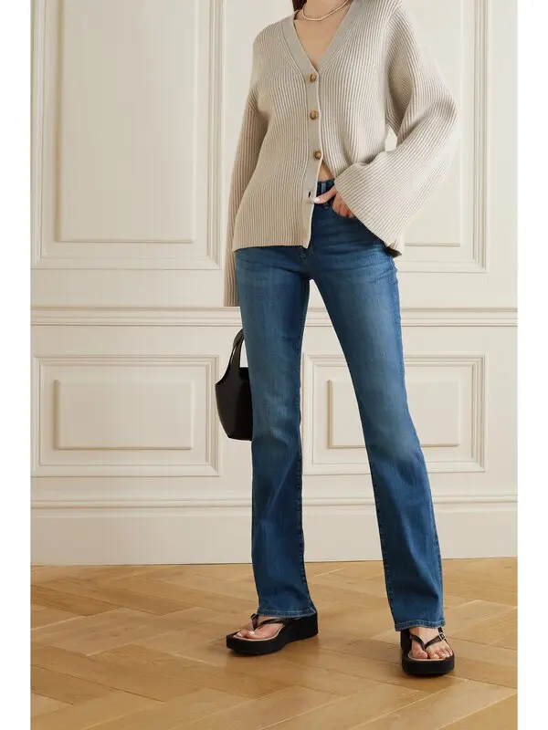 FRAME Le Mini Boot Mid-rise Jeans - Blue