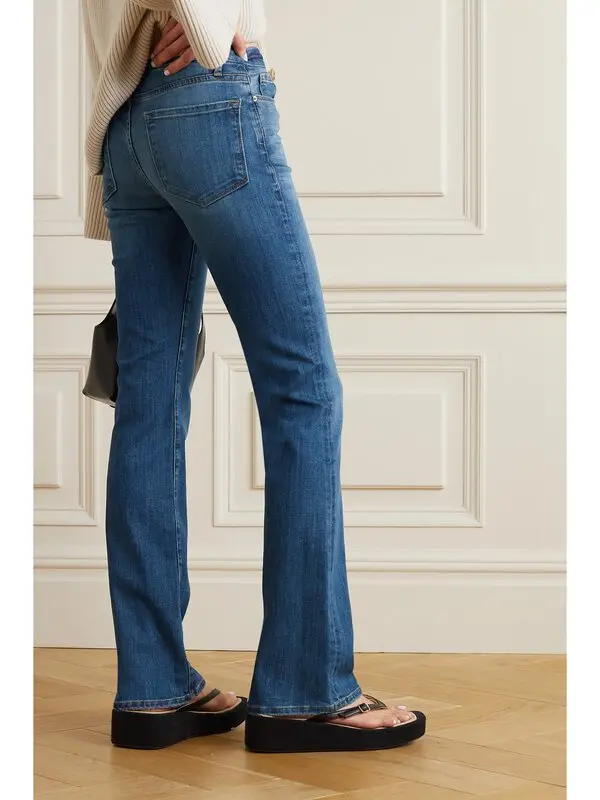 FRAME Le Mini Boot Mid-rise Jeans - Blue