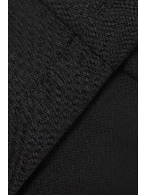 Another Tomorrow Pleated Merino Wool Straight-leg Pants
