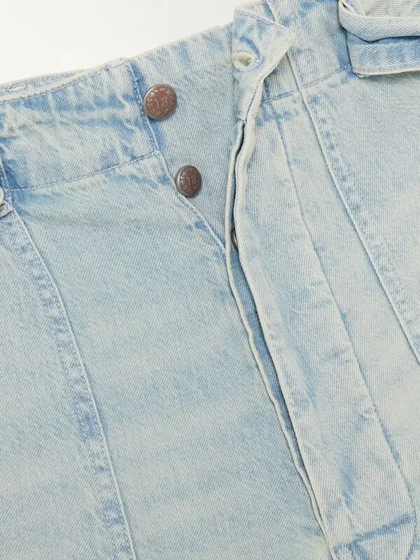 R13 Belted High-rise Wide-leg Jeans
