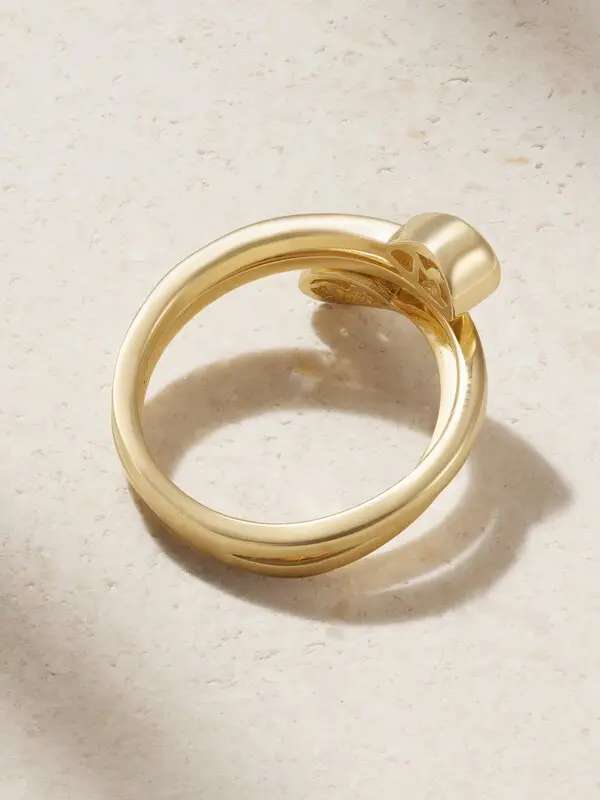 Mateo 14-karat Yellow Pear-shaped Diamond Ring