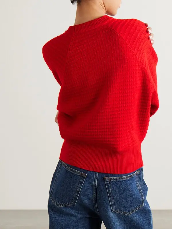 Sasuphi Waffle-knit Merino Wool And Cashmere-blend Sweater