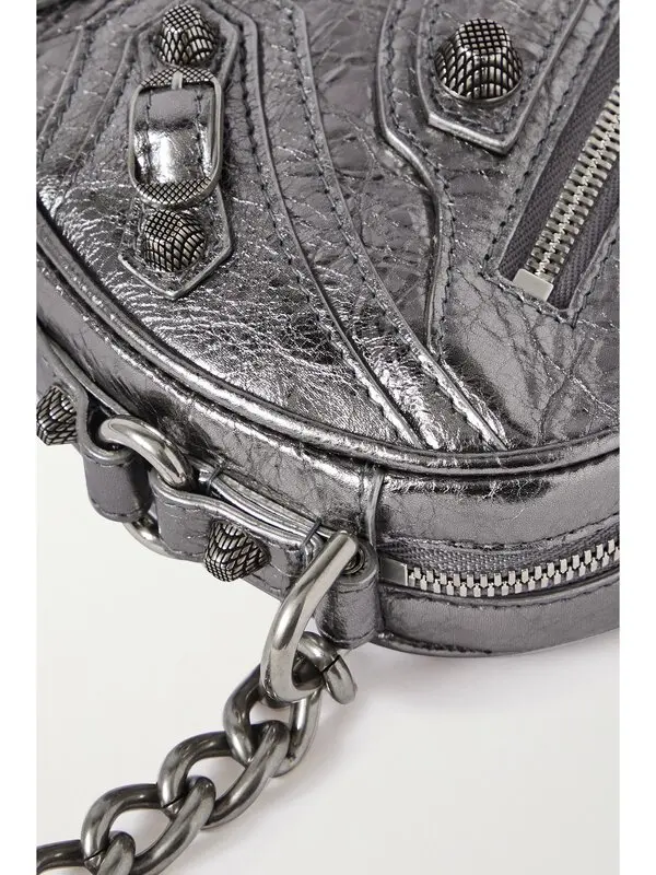 Balenciaga Le Cagole Heart Mini Shoulder Bag - Silver