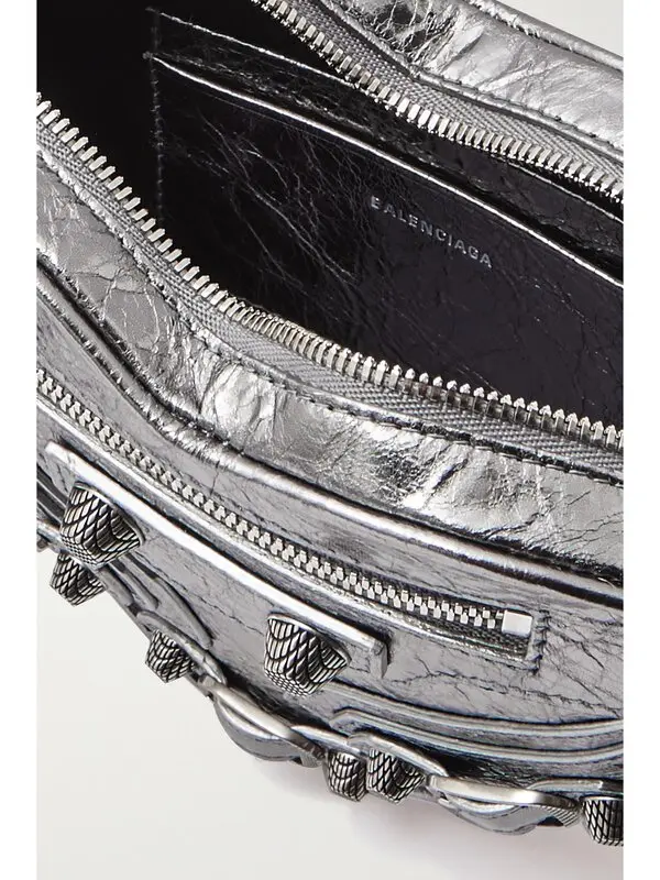Balenciaga Le Cagole Heart Mini Shoulder Bag - Silver