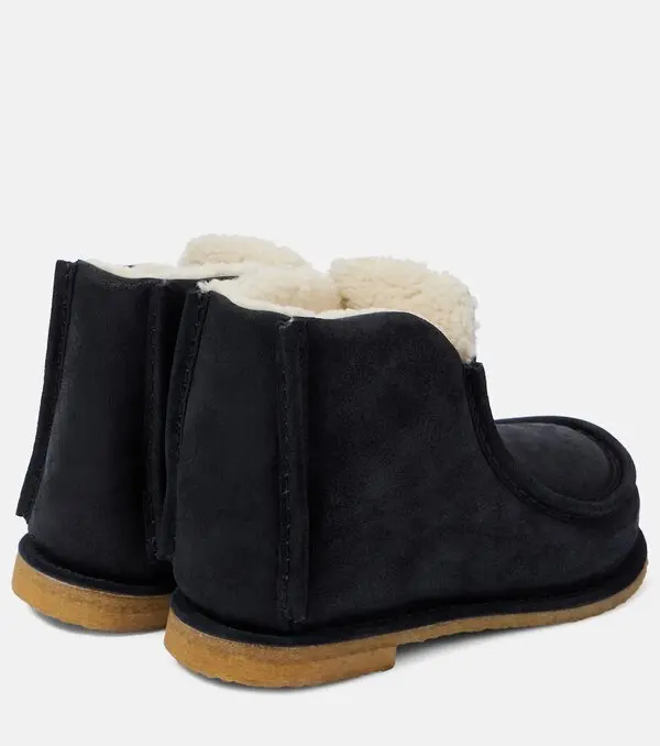 JW Anderson Shearling-lined Leather Ankle Boots - Black