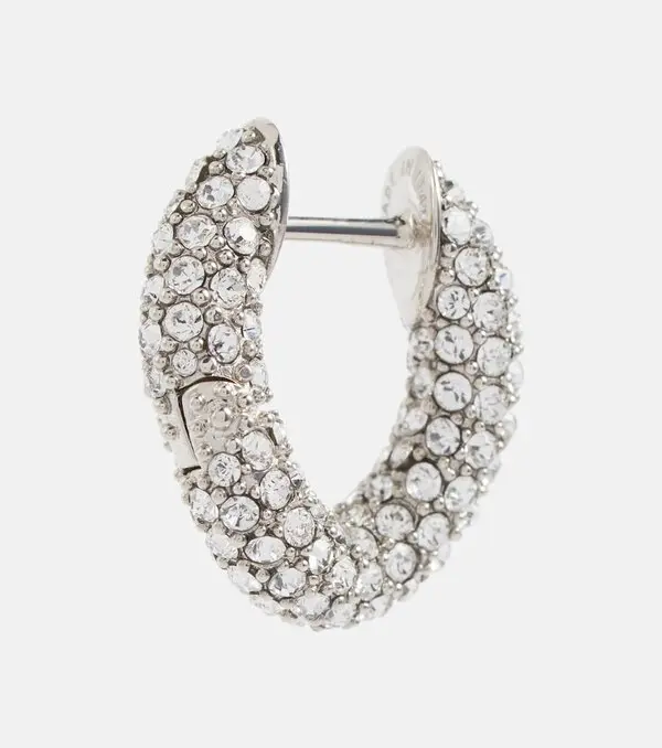 Balenciaga Crystal Embellished Hoop Earrings