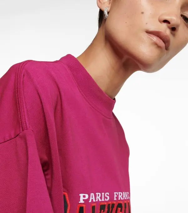 Balenciaga Crystal Embellished Hoop Earrings