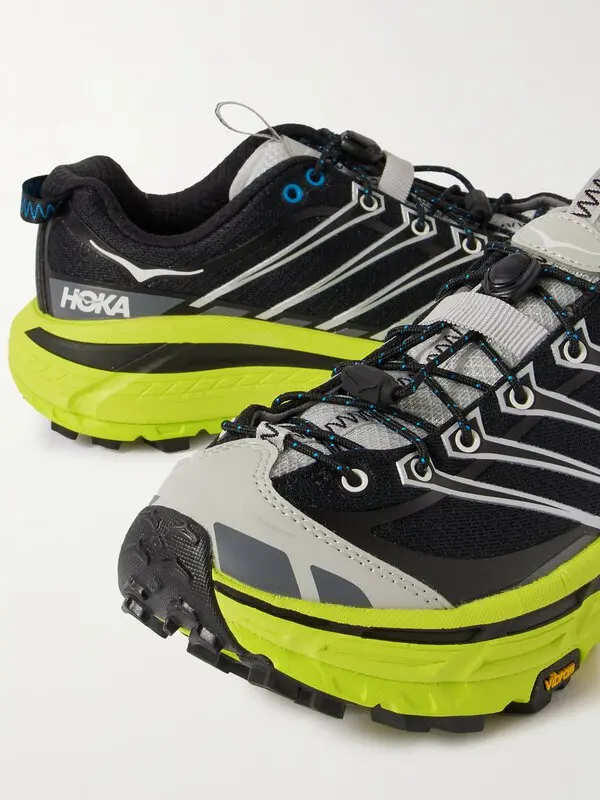 Hoka One One Hoka Mafate Three2 Rubber-trimmed Mesh Sneakers - Black