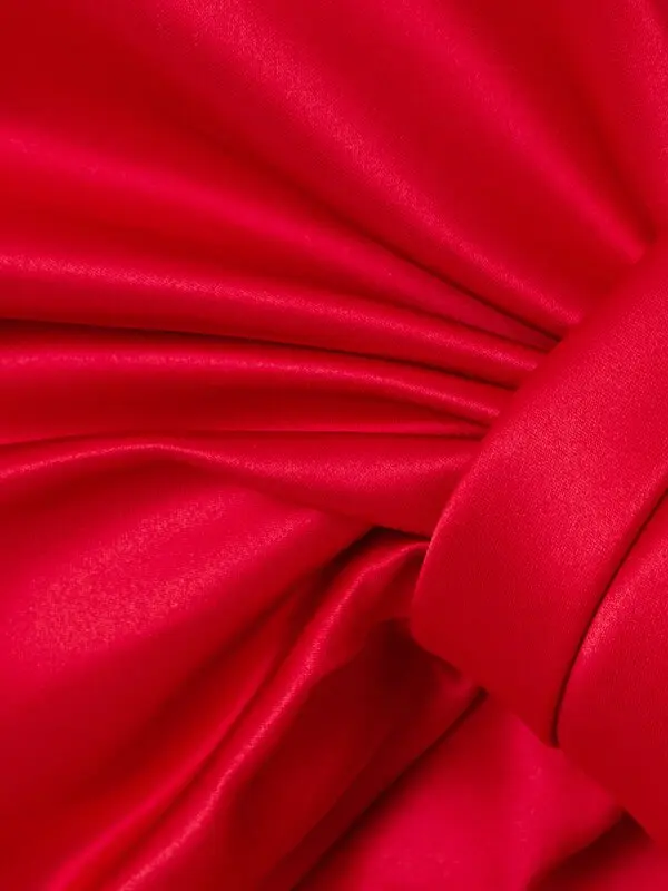 Simone Rocha Off-the-shoulder Bow Embellished Satin Blouse