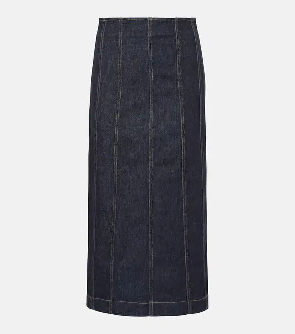 Veronica Beard Fiona Denim Maxi Skirt - Blue
