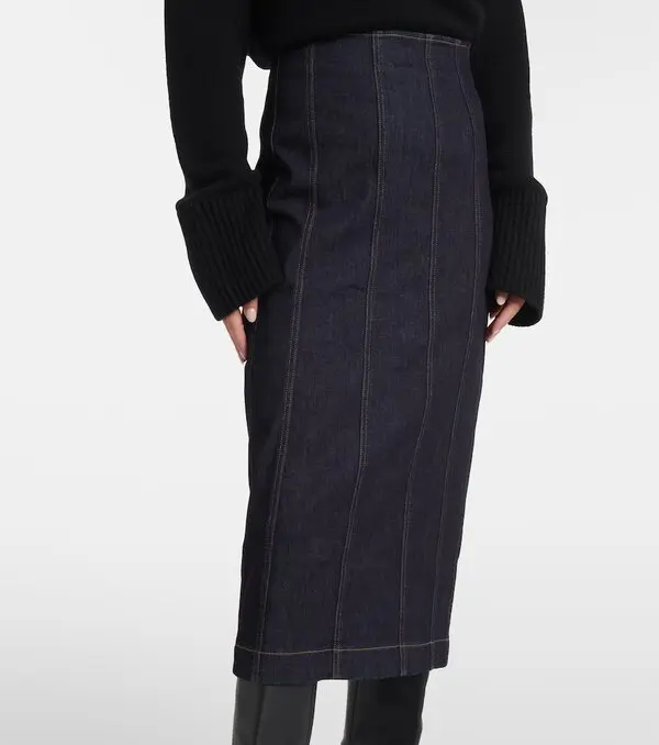 Veronica Beard Fiona Denim Maxi Skirt