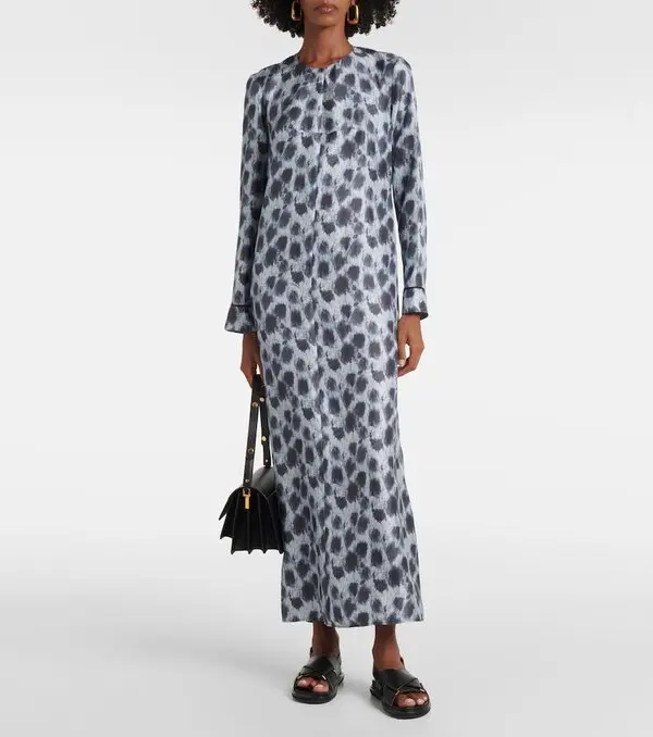 Marni Printed Silk Maxi Dress - Multicoloured