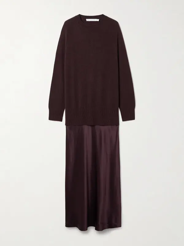 Christopher Esber Monument Cashmere And Silk-satin Maxi Dress