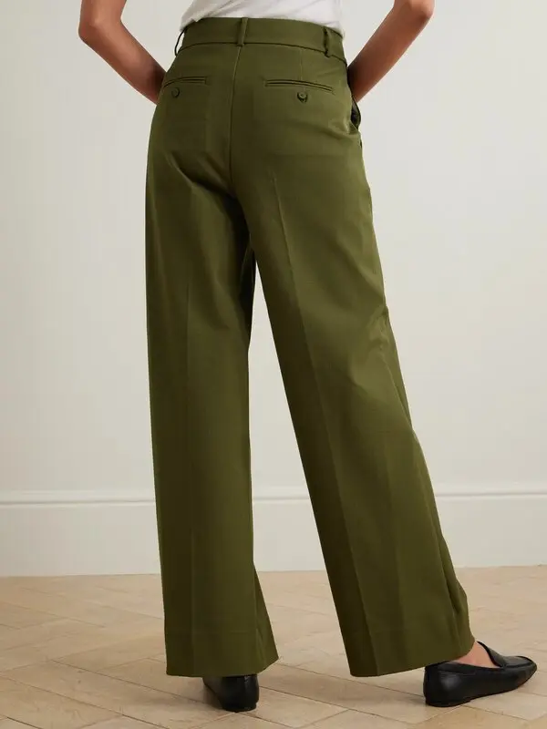 Staud Prince Twill Wide-leg Pants