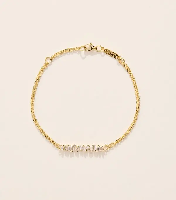 SUZANNE KALAN Yellow Diamond Baguette Bracelet - Gold