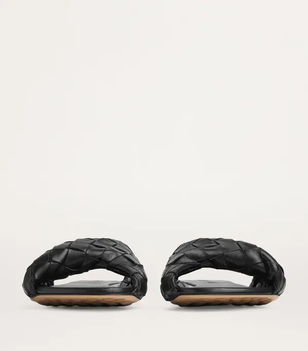 Bottega Veneta Lambskin Intrecciato Mules - Black