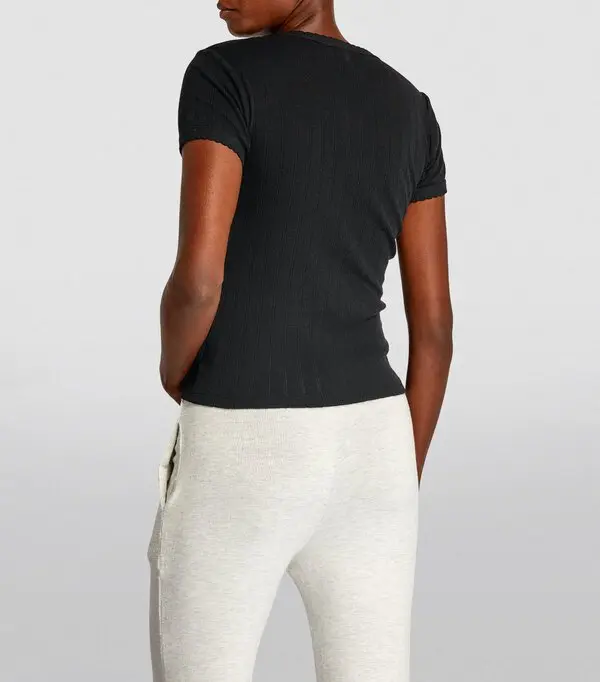 LESET Slim Fit Pointelle T-shirt