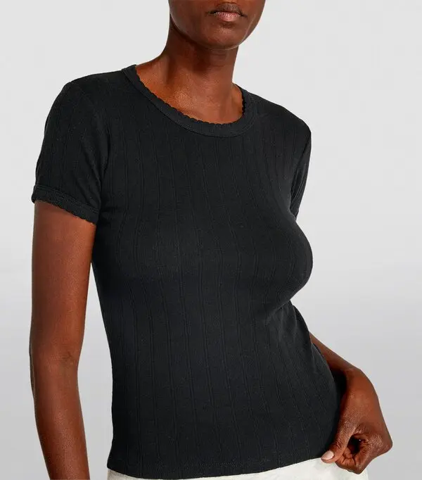 LESET Slim Fit Pointelle T-shirt