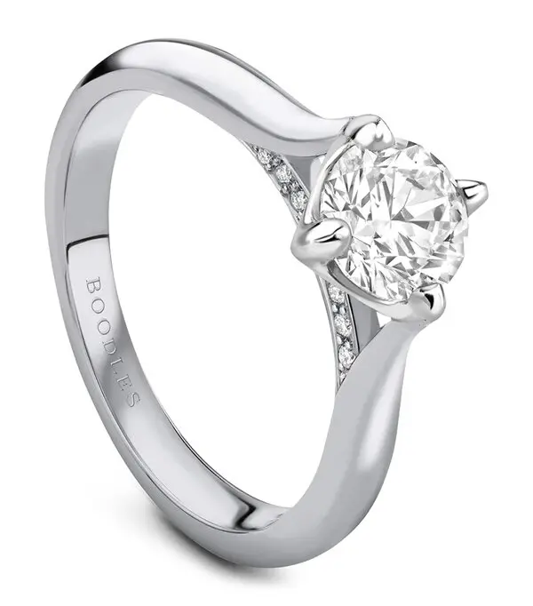 BOODLES Platinum And Diamond Engagement Ring - Silver