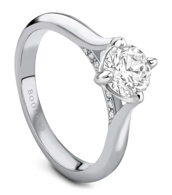 BOODLES Platinum And Diamond Engagement Ring - Silver