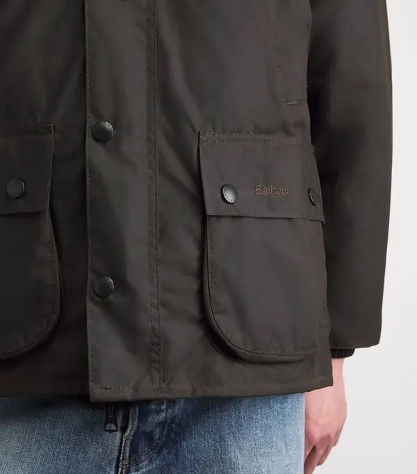 Barbour Waxed Cotton Bedale Jacket With Corduroy Collar