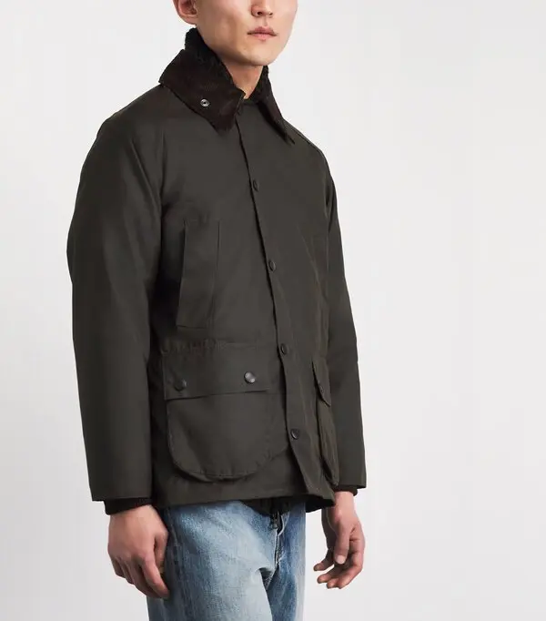 Barbour Waxed Cotton Bedale Jacket With Corduroy Collar