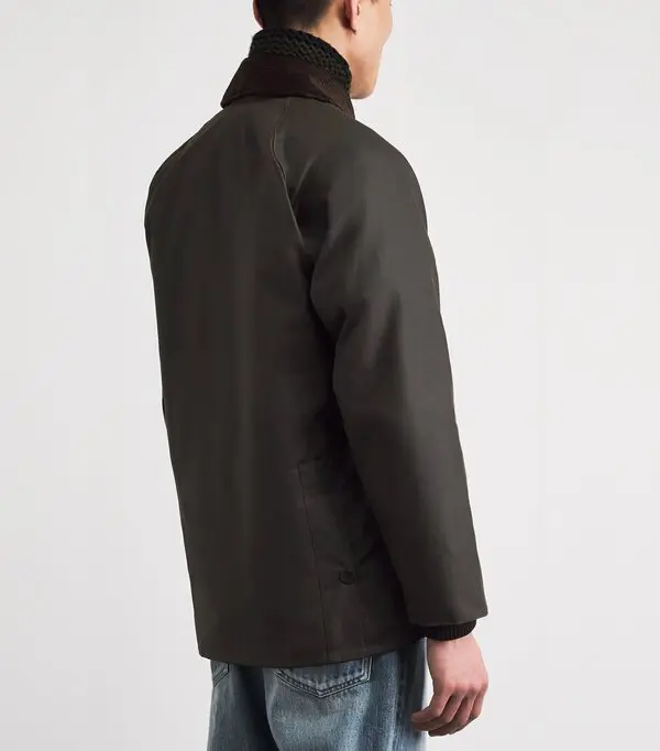 Barbour Waxed Cotton Bedale Jacket With Corduroy Collar