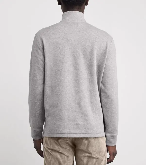 Polo Ralph Lauren Cotton Quarter Zip Sweater - Grey