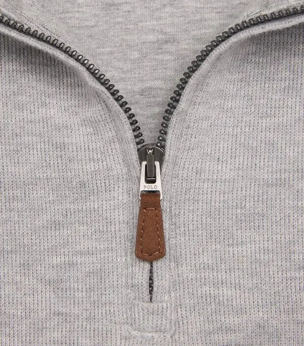 Polo Ralph Lauren Cotton Quarter Zip Sweater - Grey