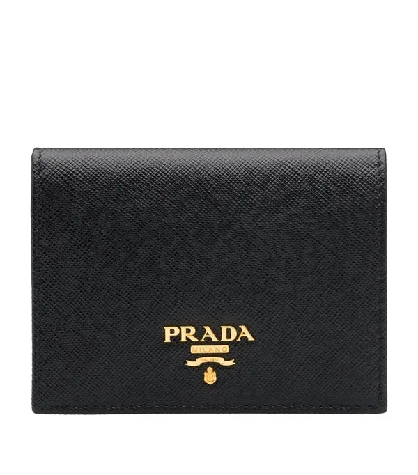 Prada Small Saffiano Leather Bifold Wallet - Black