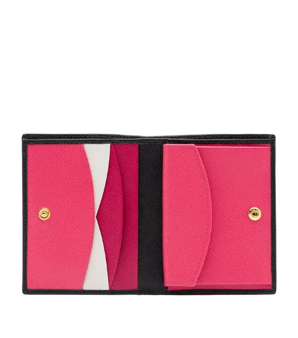 Prada Small Saffiano Leather Bifold Wallet - Black