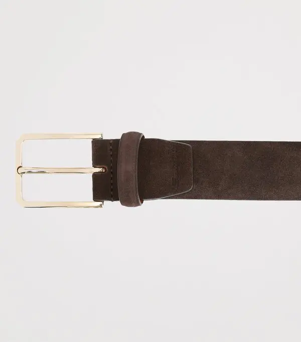 Santoni Suede Belt - Brown