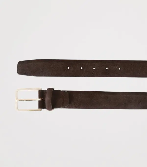 Santoni Suede Belt - Brown