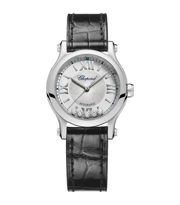 Chopard Stainless Steel And Diamond Happy Sport Automatic Watch - Silver