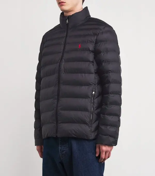 Polo Ralph Lauren Quilted Down Puffer Jacket With Embroidered Pony Logo - Black