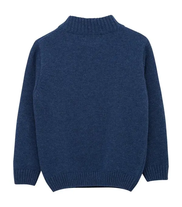 Trotters George Half-zip Sweater With Union Jack Motif