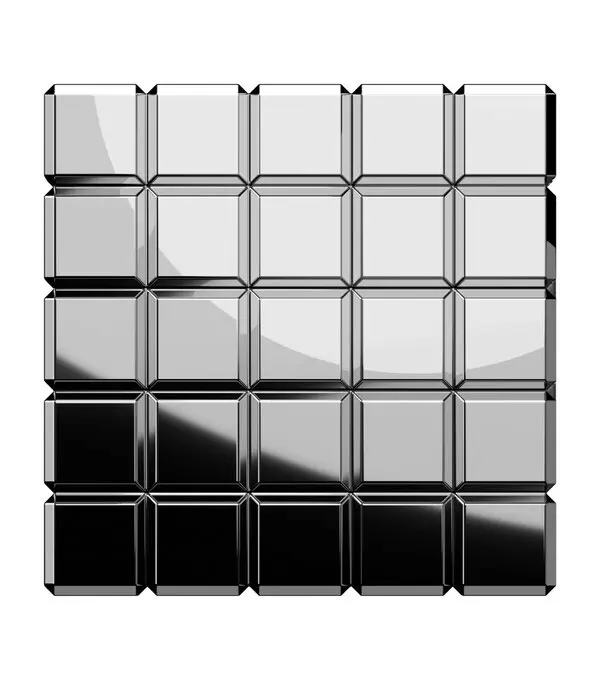 Chopard Ice Cube Stainless Steel Table Clock - Silver