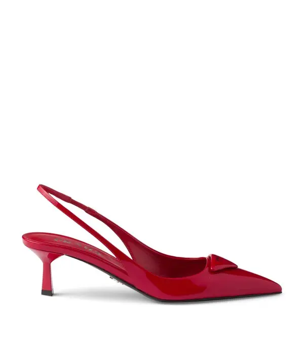 Prada Patent Leather Slingback Pumps 55 - Red