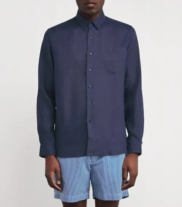 Vilebrequin Linen Caroubis Shirt - Navy