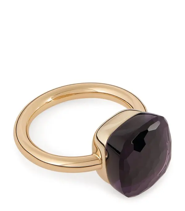 Pomellato Mixed Gold And Amethyst Nudo Classic Ring - Purple