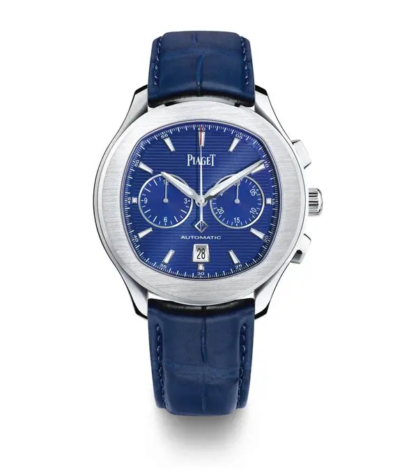 PIAGET Stainless Steel And Alligator Strap Polo Watch - Silver