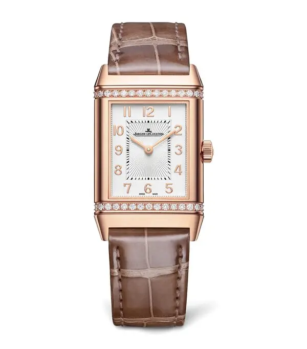 JAEGER-LECOULTRE Reverso Classic Duetto Pink Gold And Diamond Watch - Silver